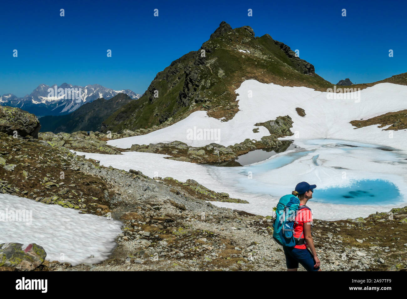 Glacier park many glacier hiker hi-res stock photography and images - Alamy