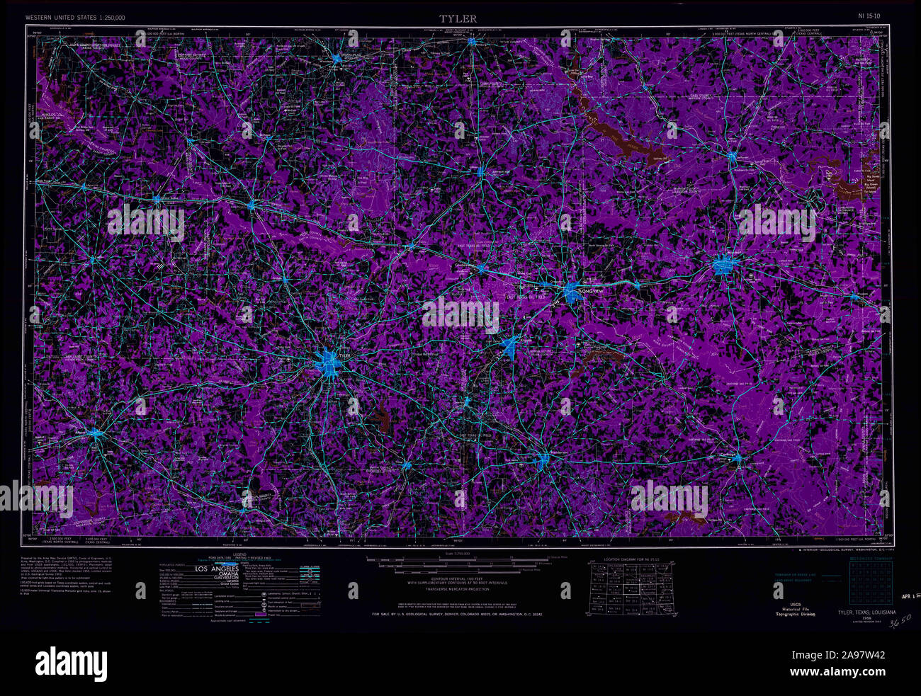 Tyler texas map hi-res stock photography and images - Alamy