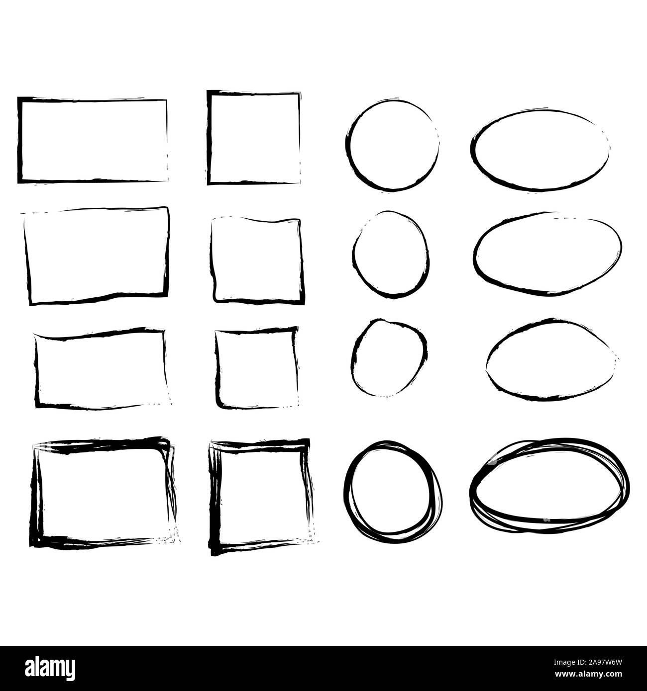 Hand drawn frames. Vintage doodle sketch picture frame doodle labels ...