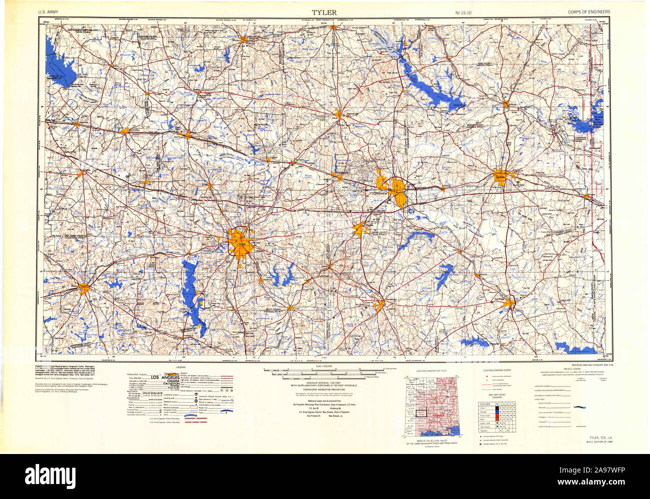 Tyler texas map hi-res stock photography and images - Alamy