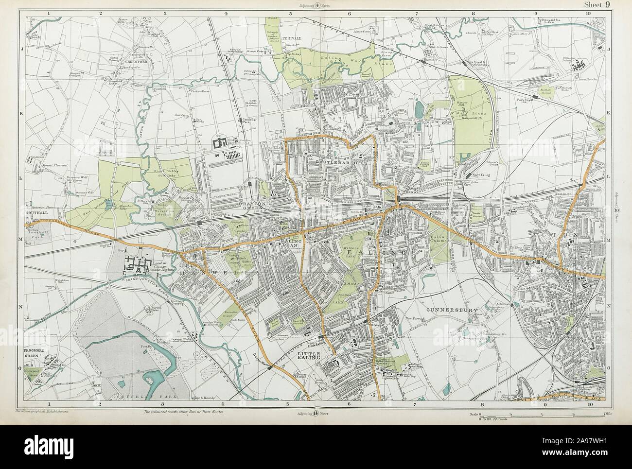 Gunnersbury map hi-res stock photography and images - Alamy