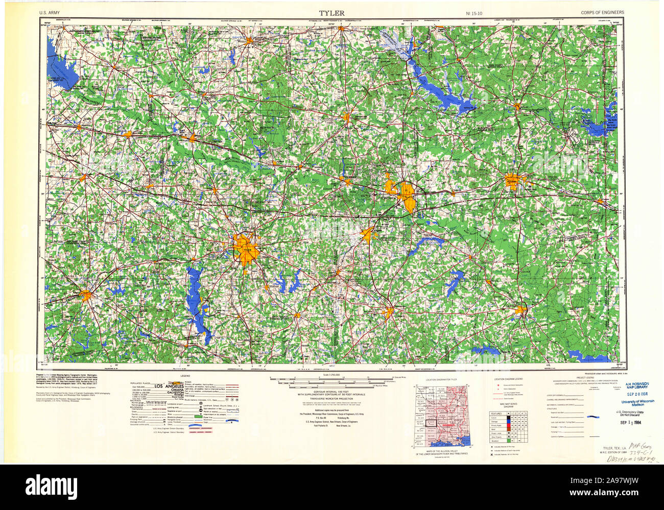 Tyler texas map hi-res stock photography and images - Alamy