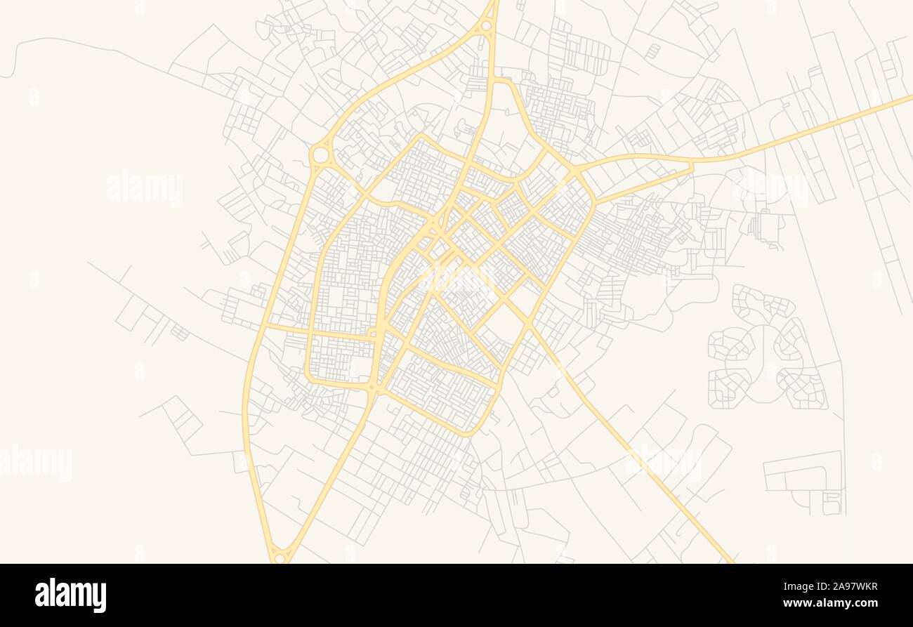Printable street map of Ajdabiya, Libya. Map template for business use ...