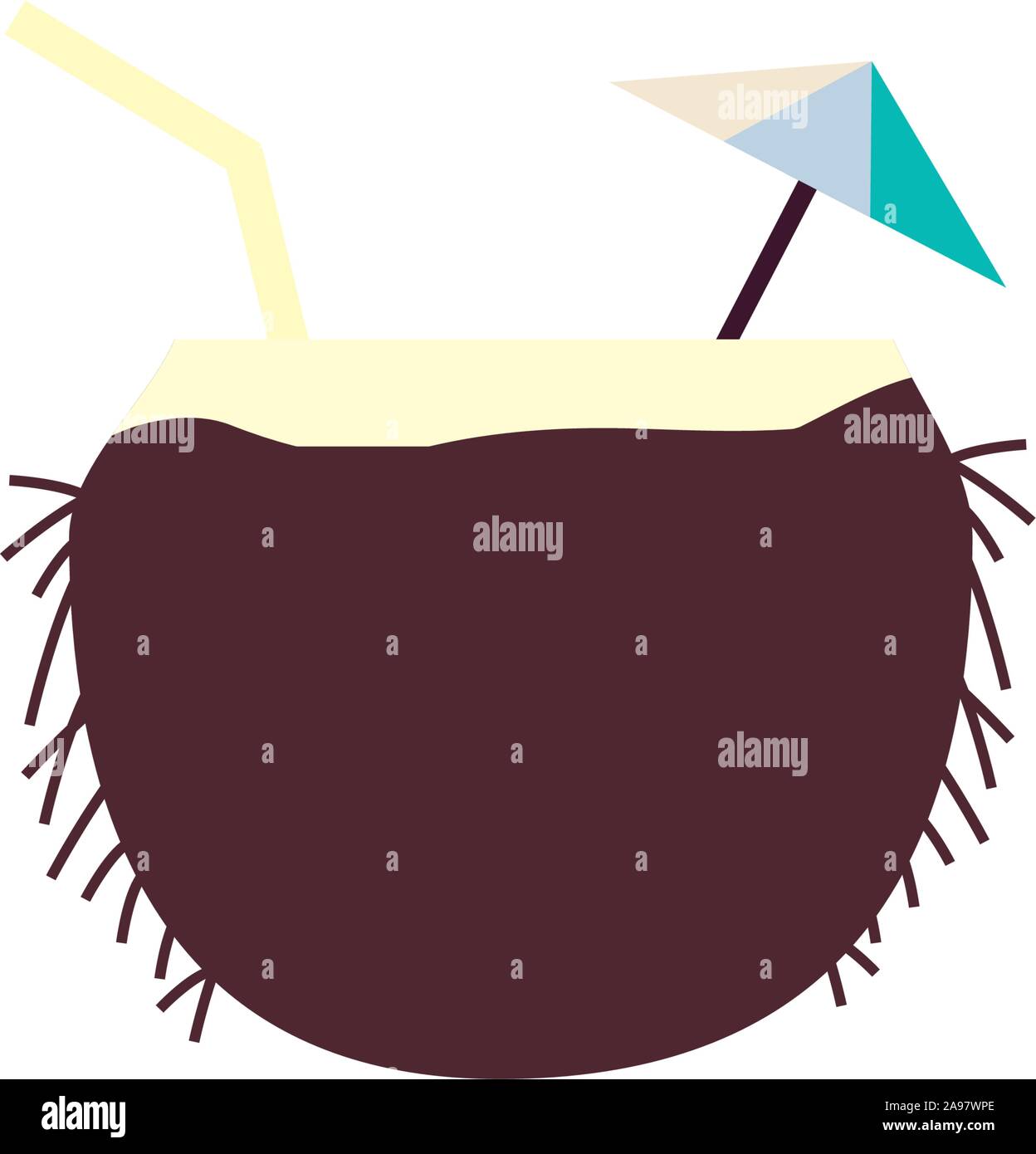 coconut icon design, Drink beverage liquid menu restaurant store and ...