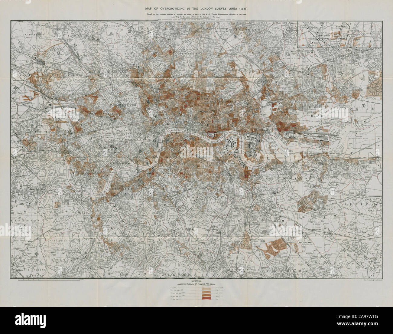 London Overcrowding. People per room. Charles Booth / LSE POVERTY MAP ...