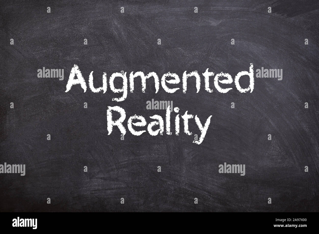 Augmented Reality - Schrift/Font- Kreide/chalk -Tafel/board Stock Photo ...