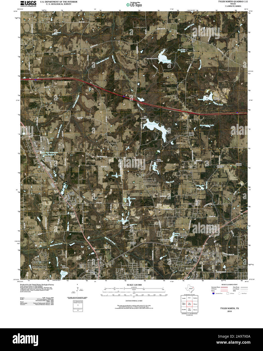 Tyler map hi-res stock photography and images - Alamy