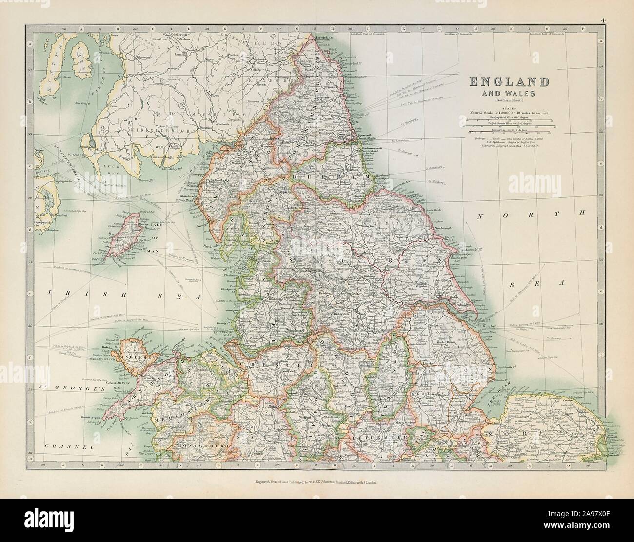 NORTHERN ENGLAND & WALES Yorkshire Ridings Lincolnshire Parts. JOHNSTON ...