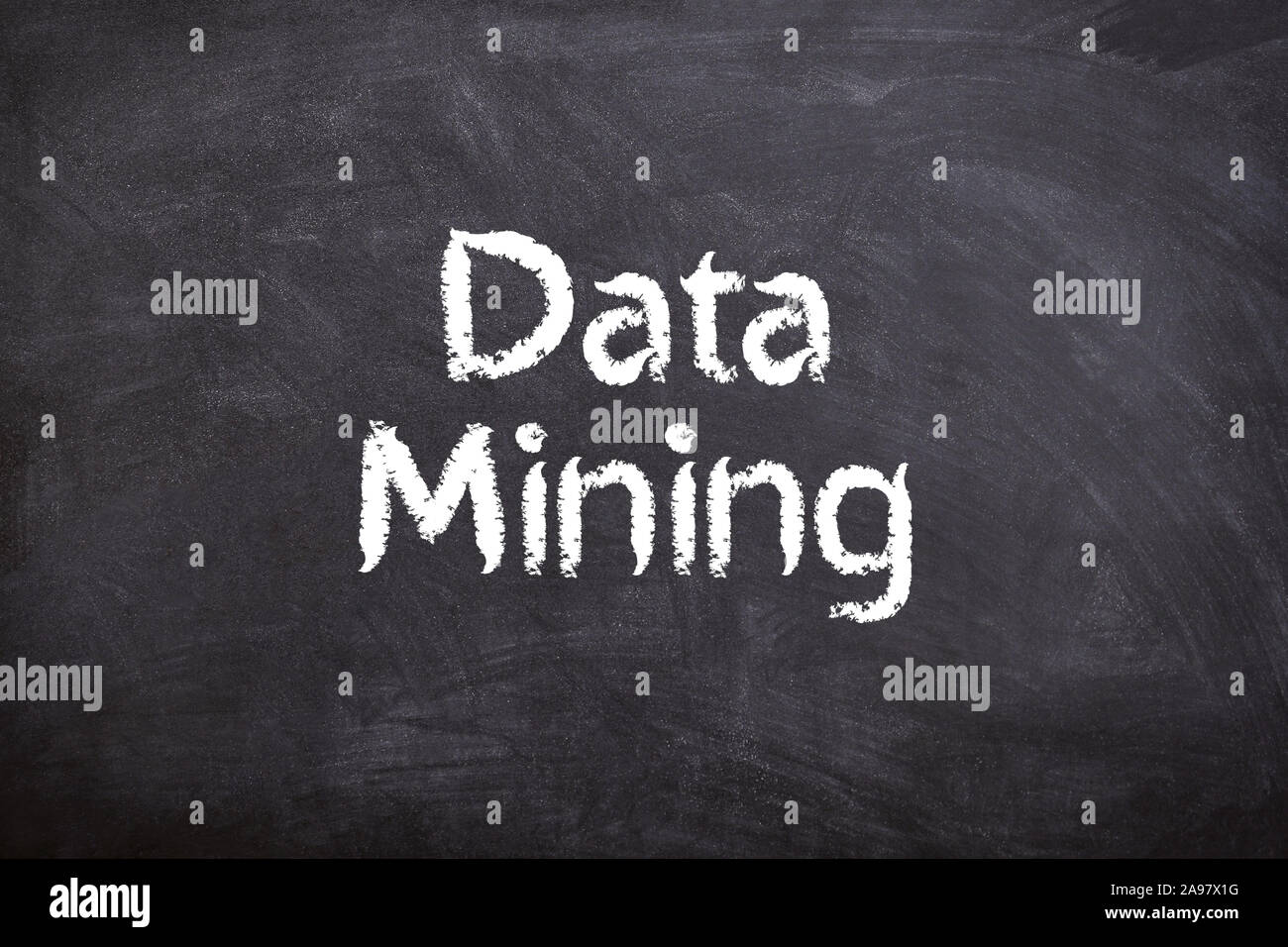 Data Mining - Schrift/Font- Kreide/chalk -Tafel/board Stock Photo - Alamy