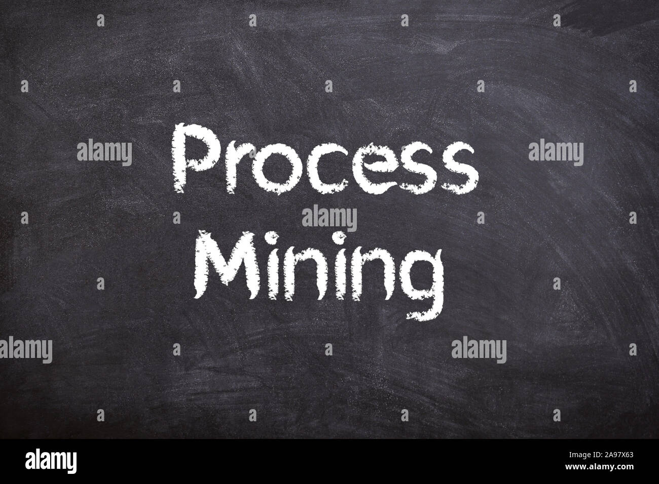 Process Mining - Schrift/Font- Kreide/chalk -Tafel/board Stock Photo ...