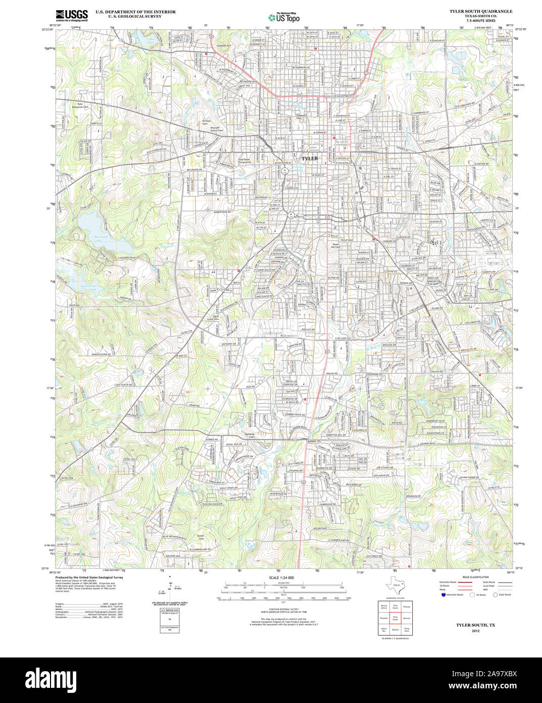 Map of tyler Cut Out Stock Images & Pictures - Alamy