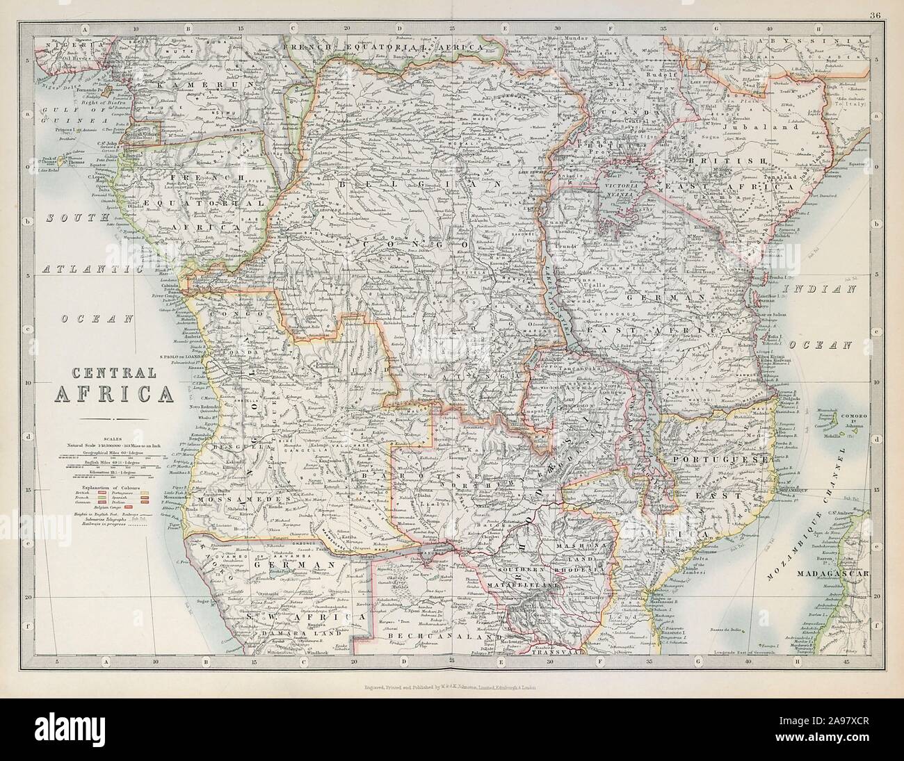 Belgian congo map hi-res stock photography and images - Alamy