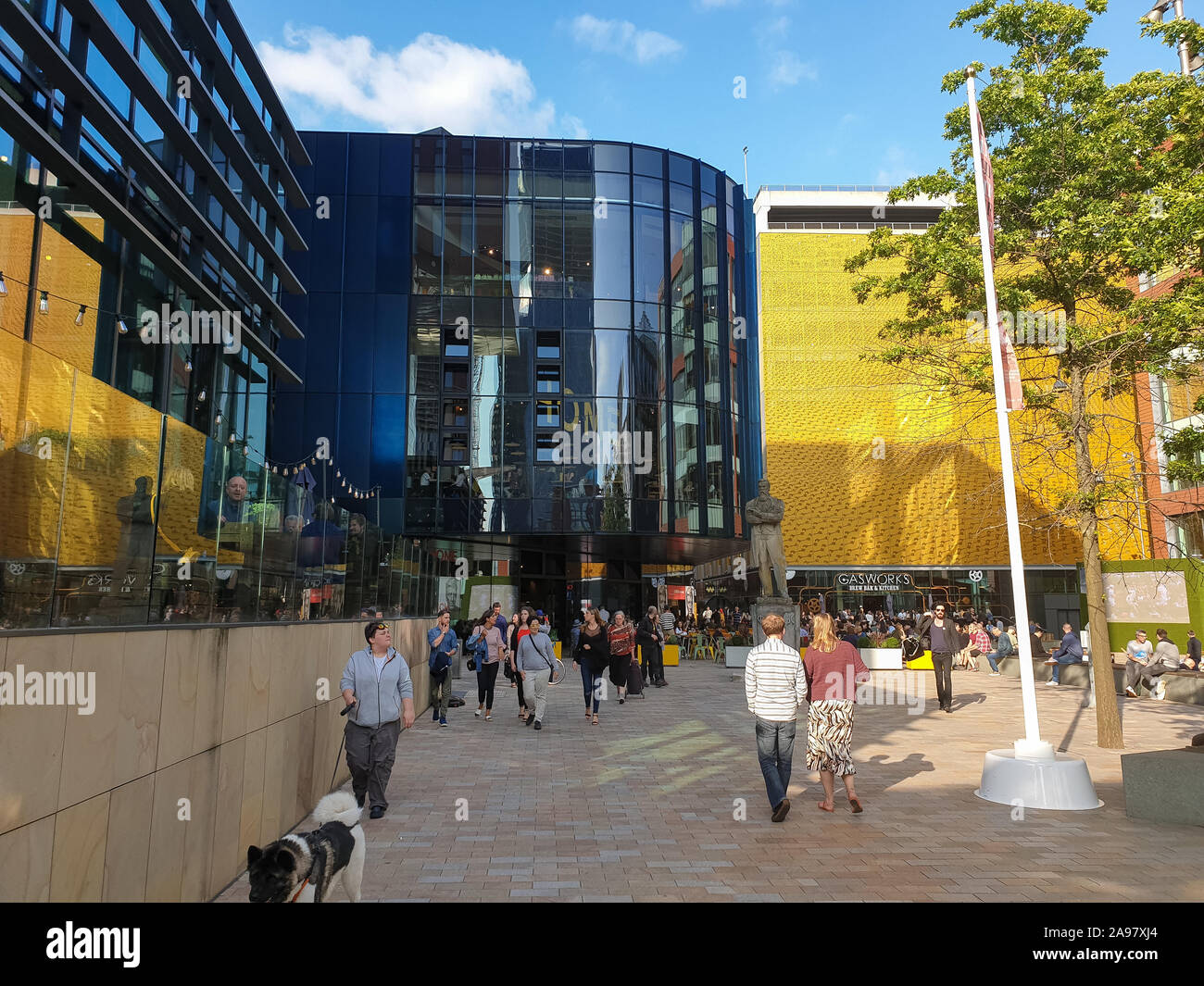 Manchester, United Kingdom - July 13, 2019: People enjoy themlselves at ...