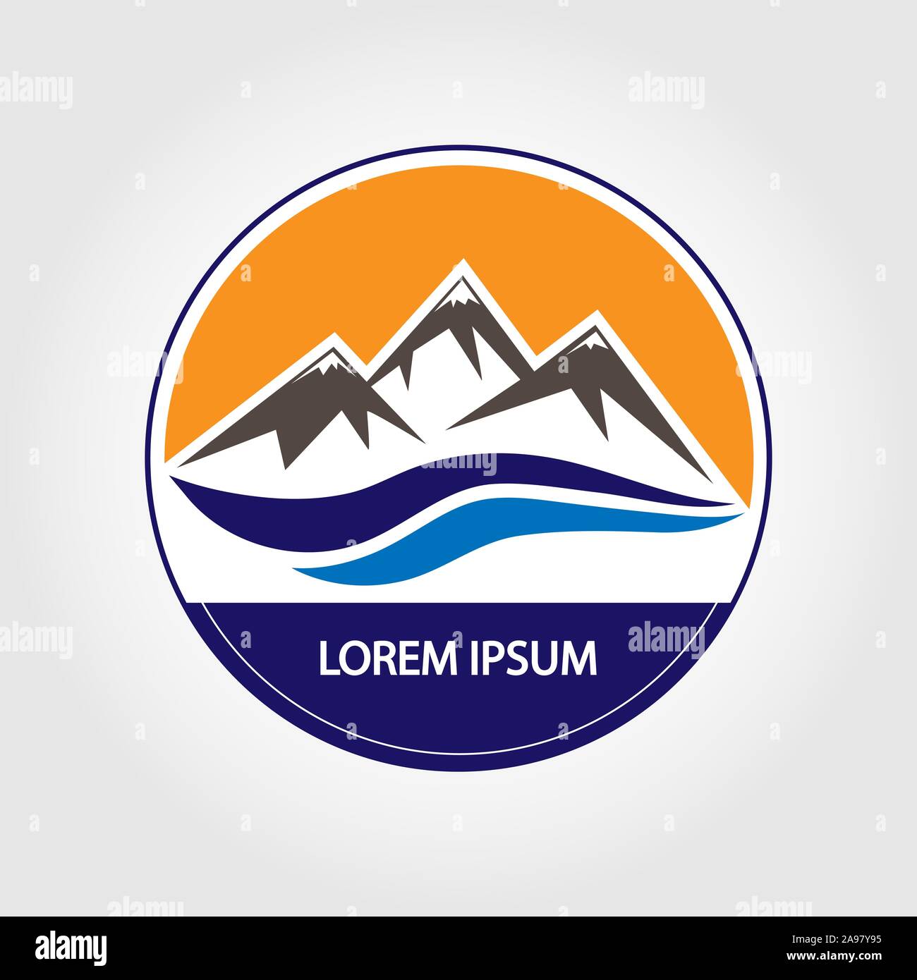 icon of the mountains. Simple flat design Stock Vector Image & Art - Alamy
