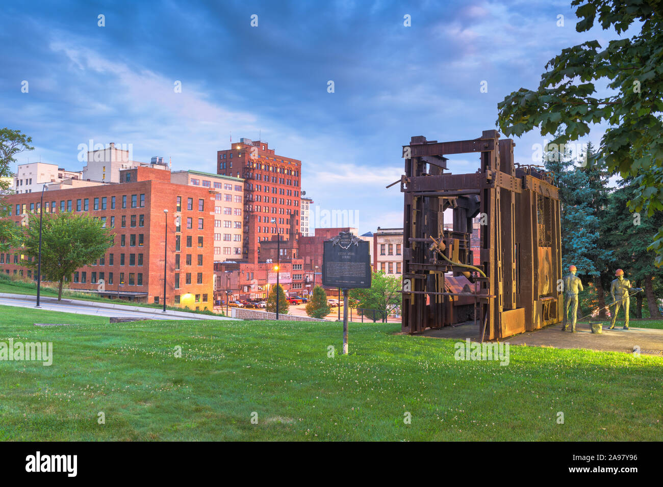 YOUNGSTOWN, OHIO - AUGUST 7, 2019: Downtown Youngstown with the Little ...