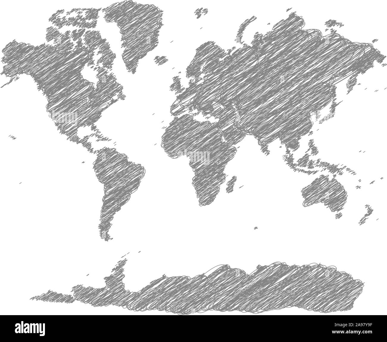 World Map Silhouette isolated on background. Flat Earth template for ...