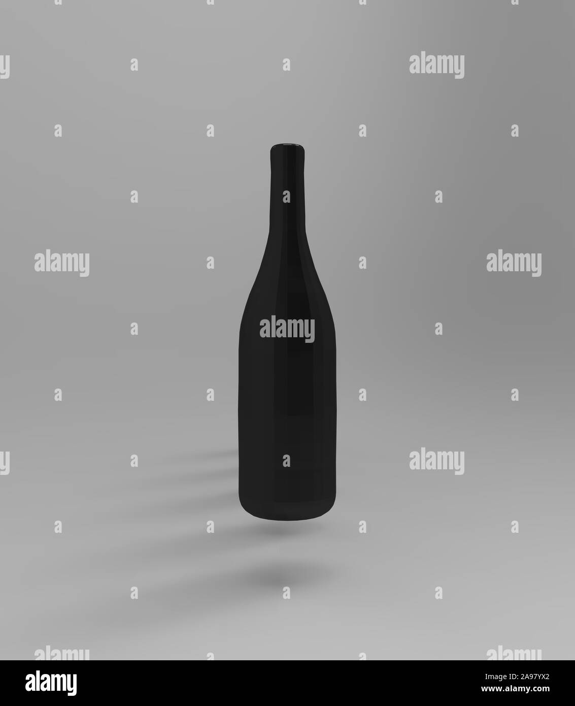 Wine Bottle Object 3D Rendering Stock Photo - Alamy