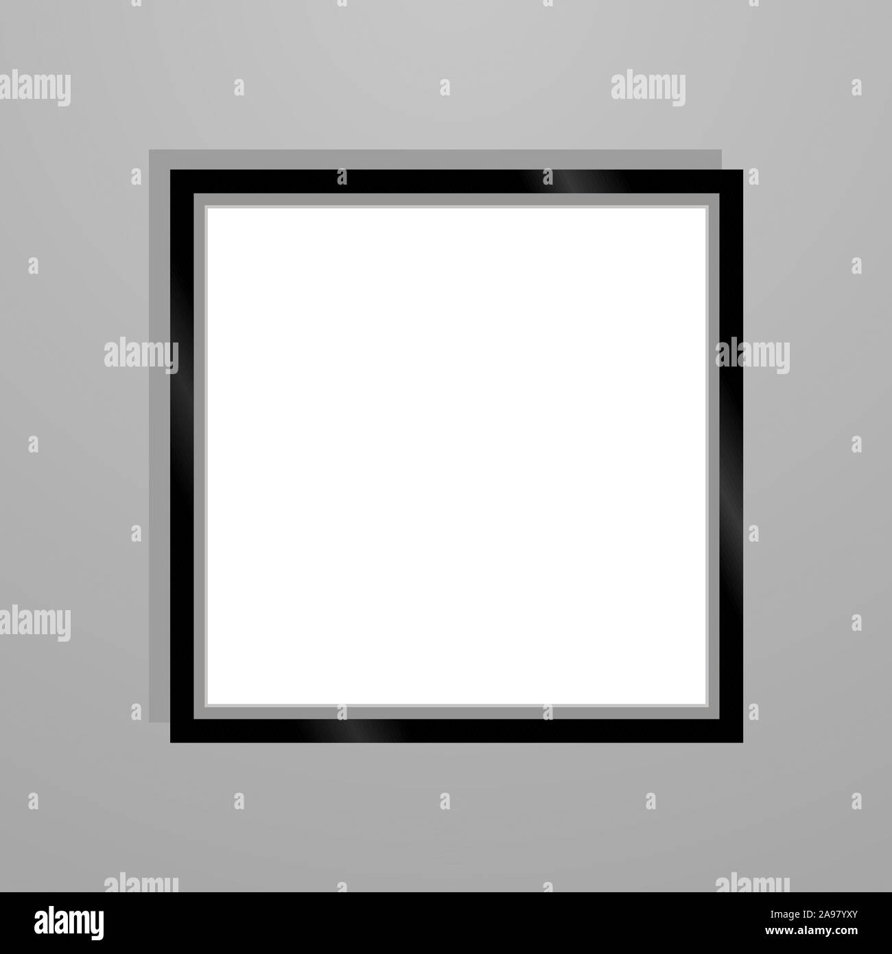 Realistic Black and White photo frame with blank empty space, place ...
