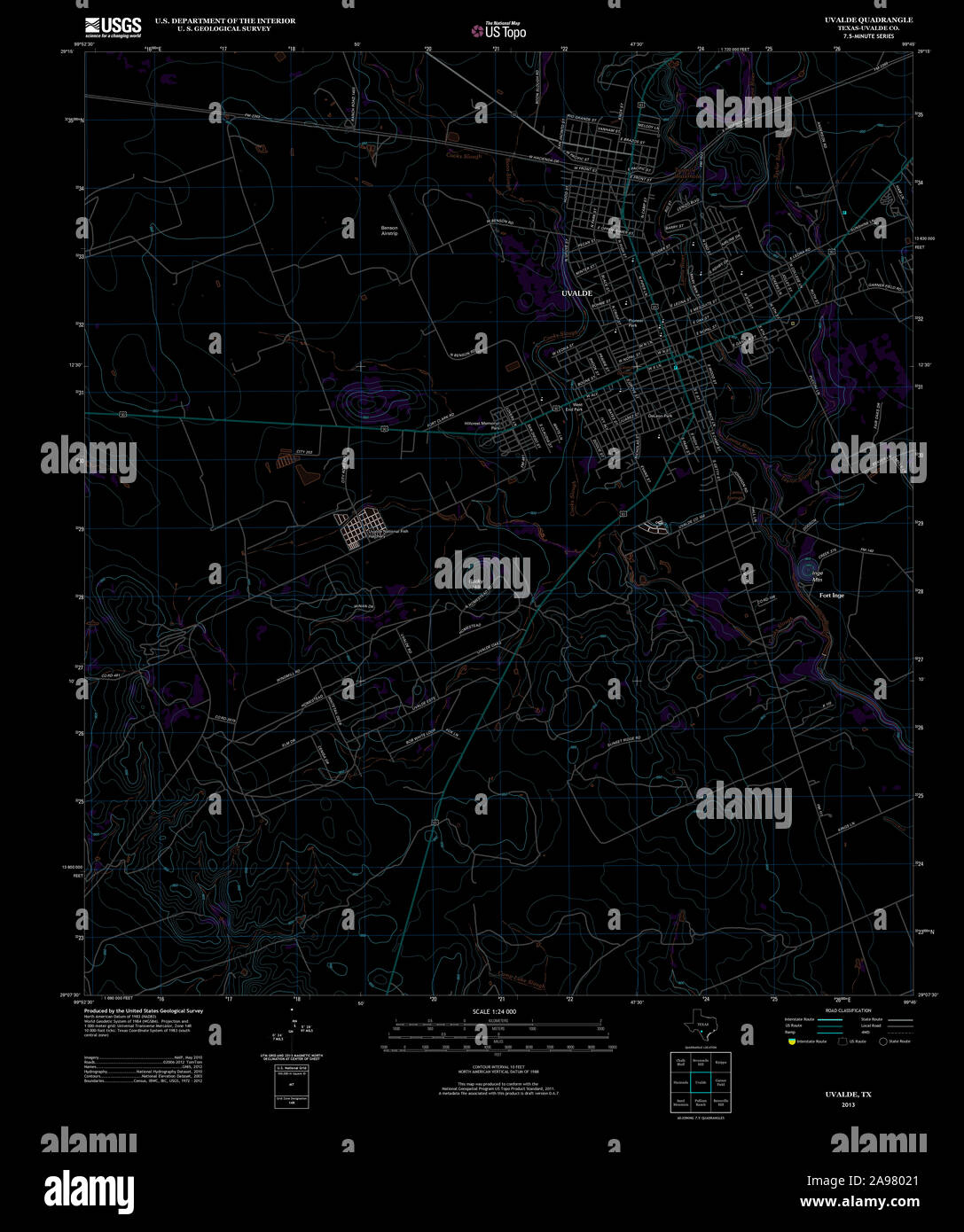 Map of uvalde hi-res stock photography and images - Alamy