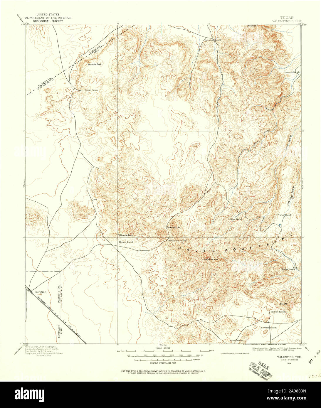 Valentine texas map hi-res stock photography and images - Alamy