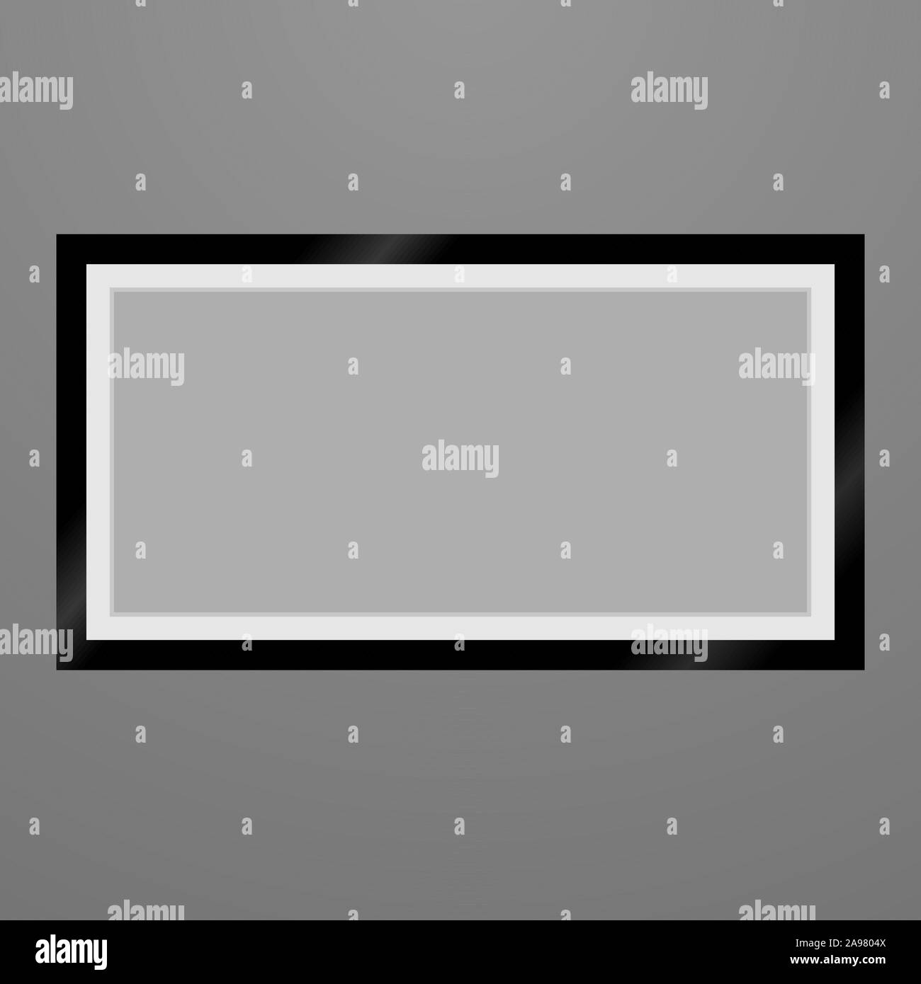 Realistic Black and White photo frame with blank empty space, place ...