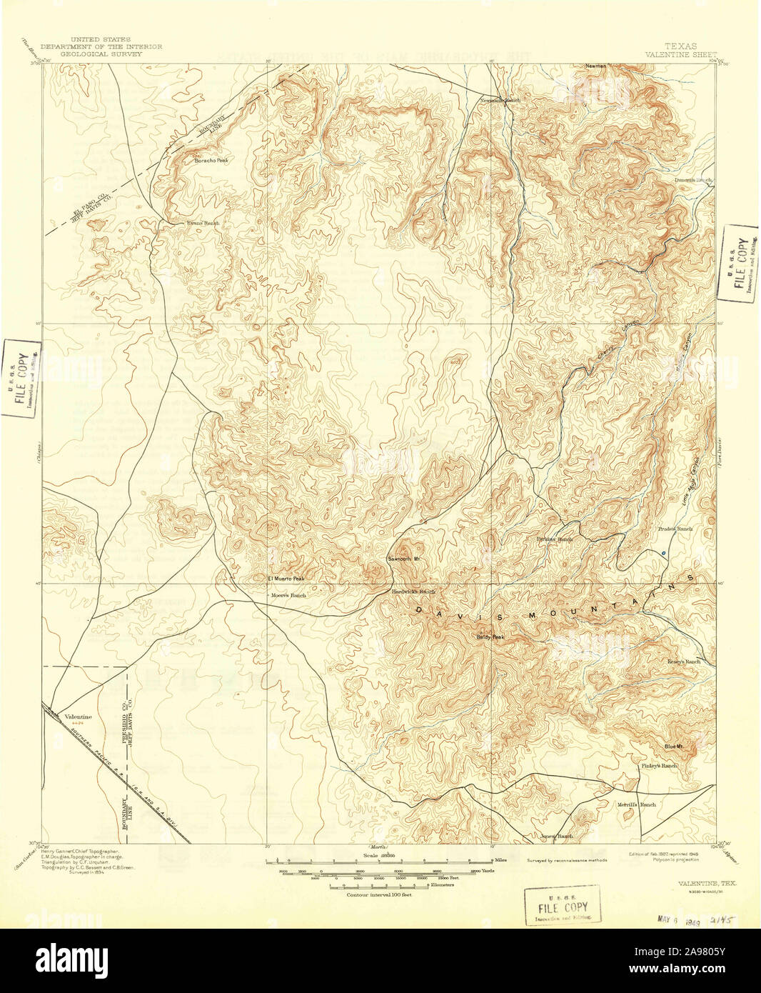 Map of valentine texas hi-res stock photography and images - Alamy