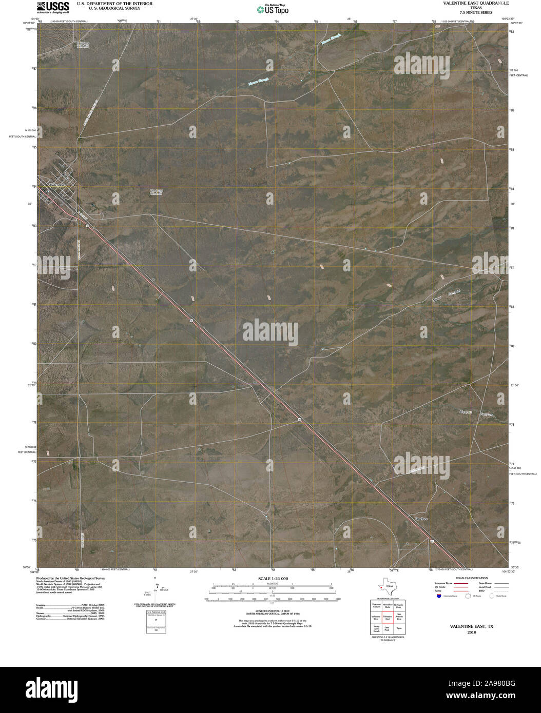 Valentine texas map hi-res stock photography and images - Alamy