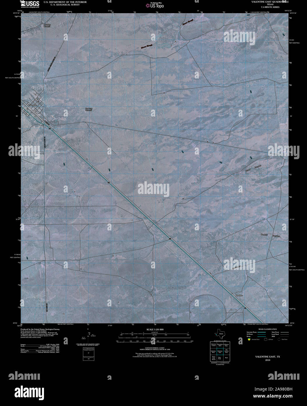 Map of valentine texas hi-res stock photography and images - Alamy