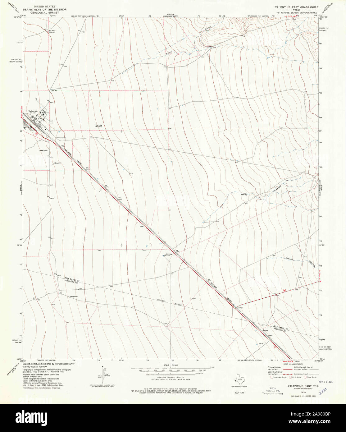 Valentine texas map hi-res stock photography and images - Alamy