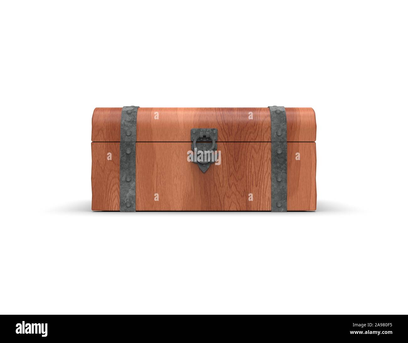 Wood Case on White Background 3D Rendering Stock Photo - Alamy