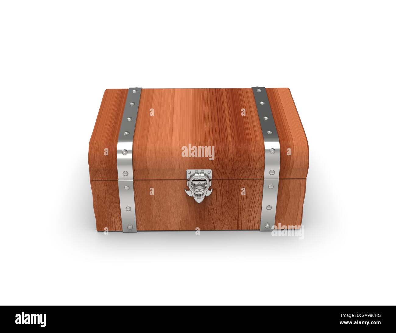 Wood Case on White Background 3D Rendering Stock Photo - Alamy
