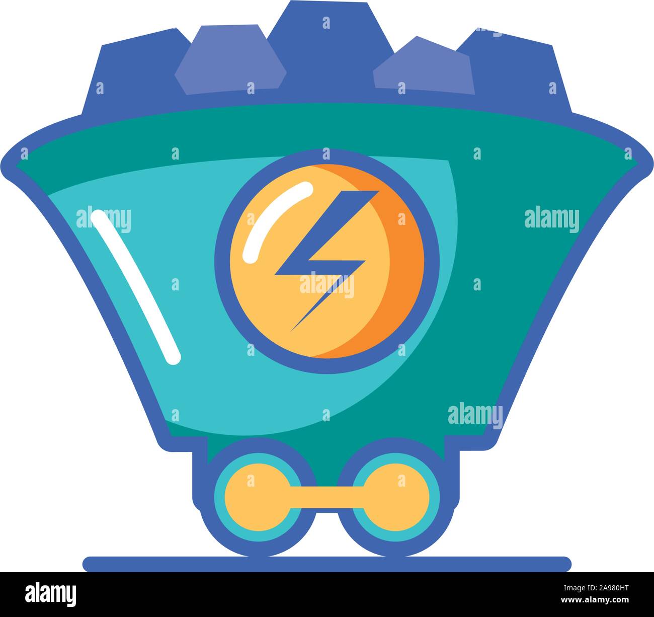 coal icon design, Energy renewable power supply and sustainable theme ...