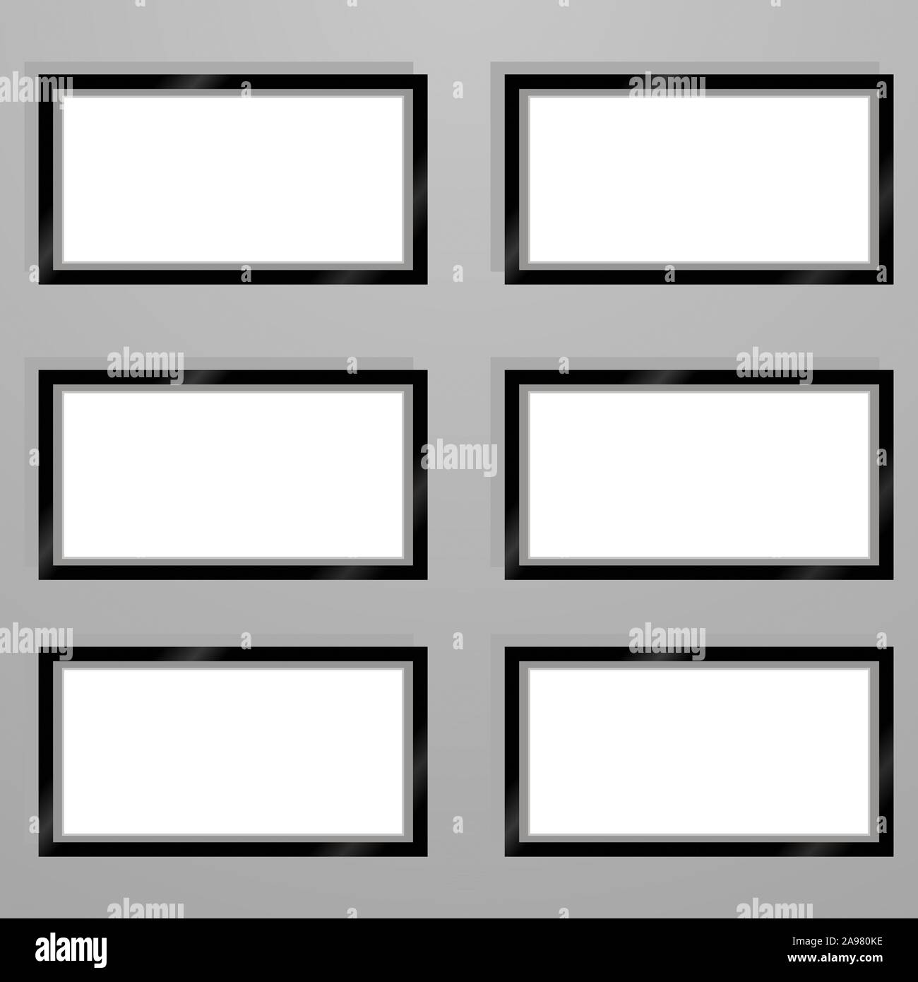 Realistic Black and White photo frame with blank empty space, place ...