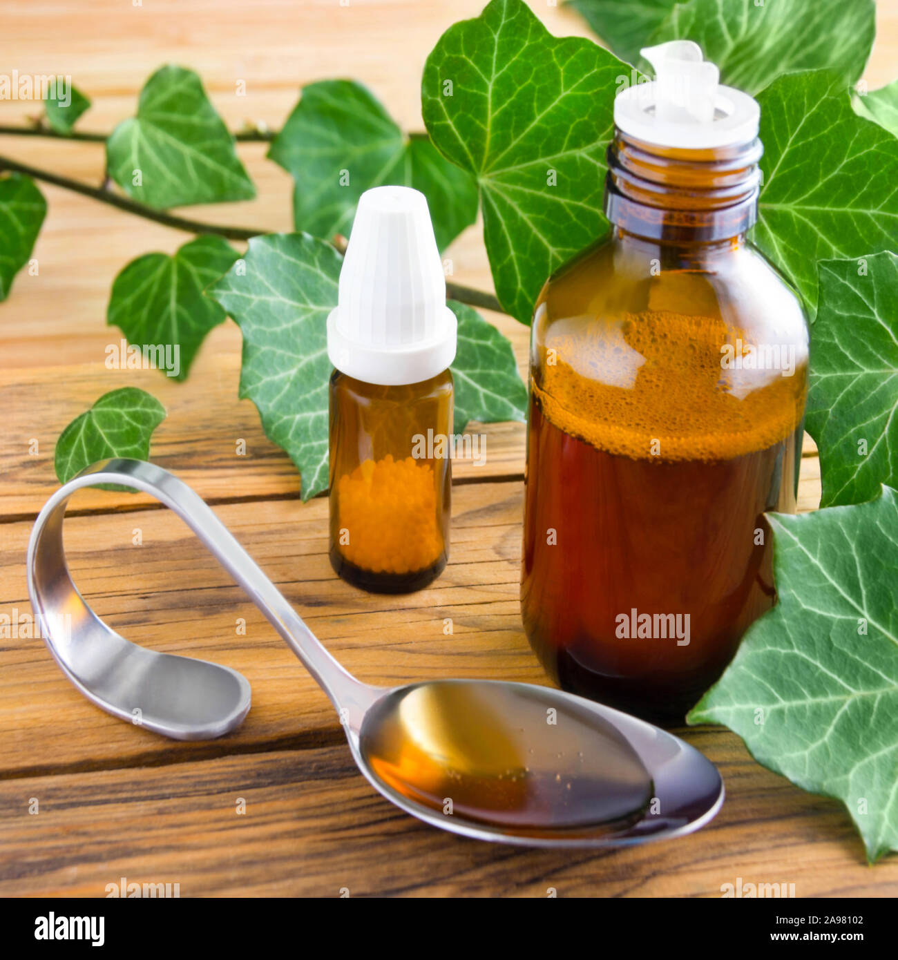 Ivy cough syrup Stock Photo - Alamy