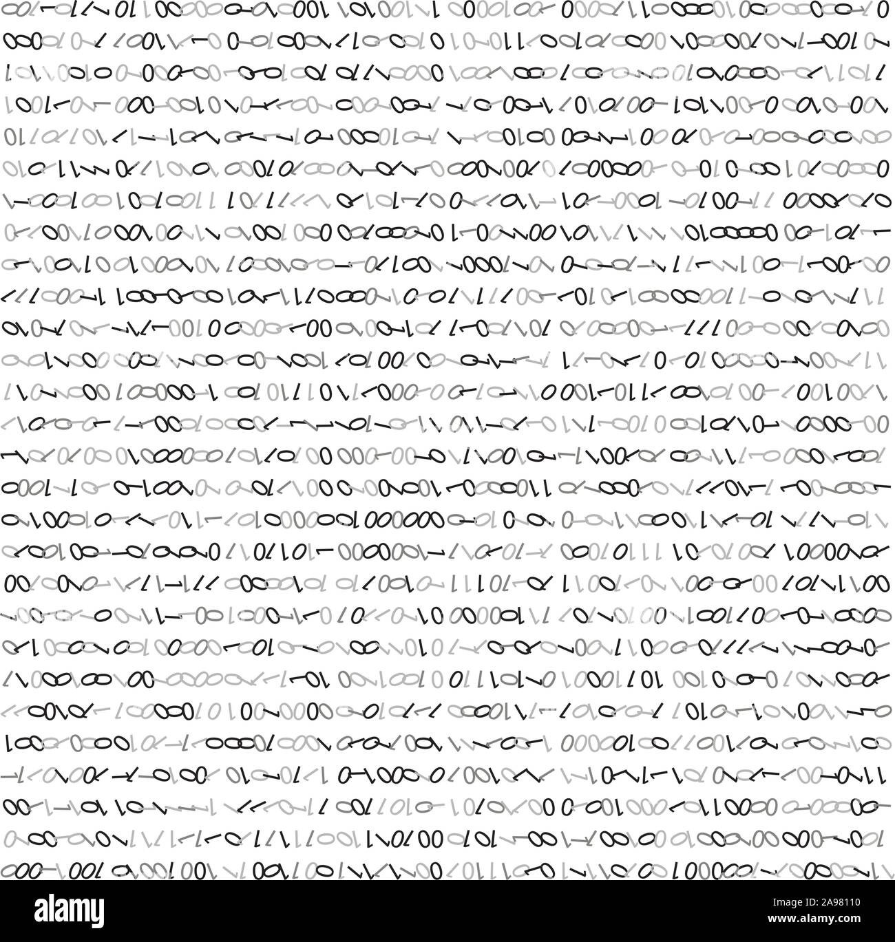 Random Hex And Binary Code Isolated On White For You Web Internet Data Background Stock Vector