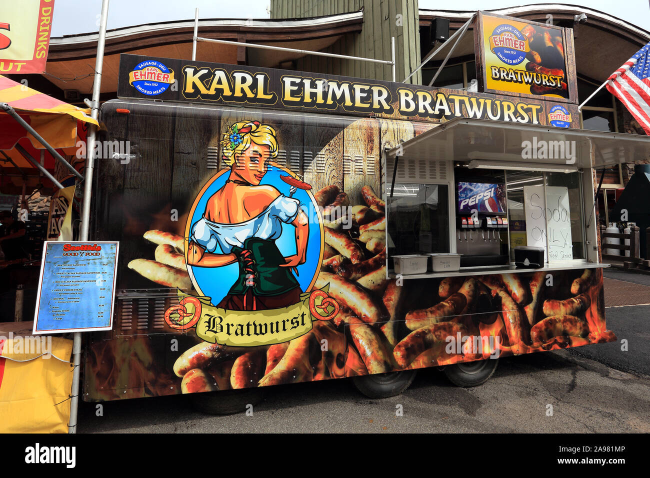 Food vendor Hunter Mountain Octoberfest Hunter New York Stock Photo - Alamy
