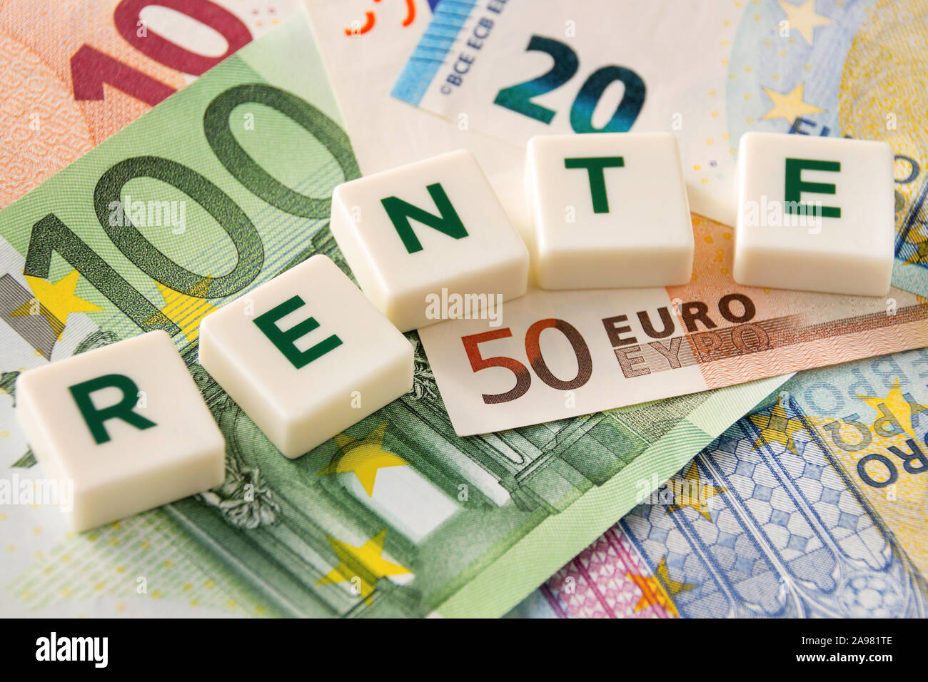 German Retirement and Euro background Stock Photo - Alamy