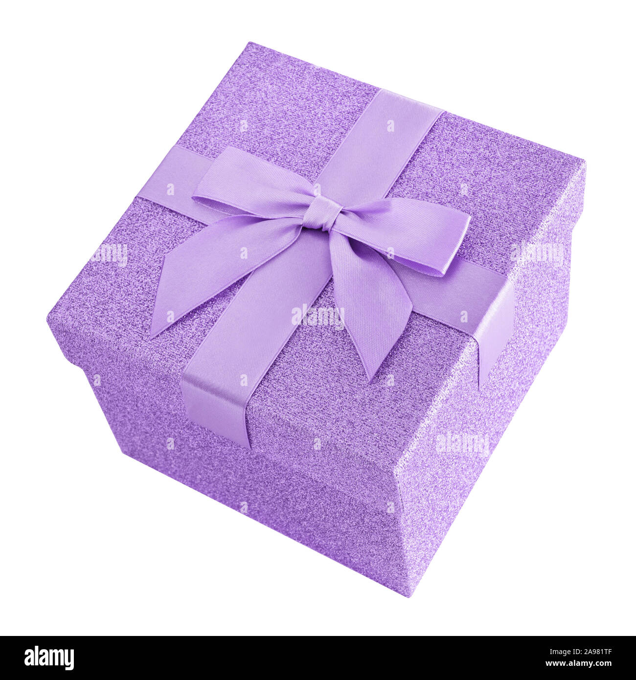 Violet gift isolated against white background Stock Photo - Alamy