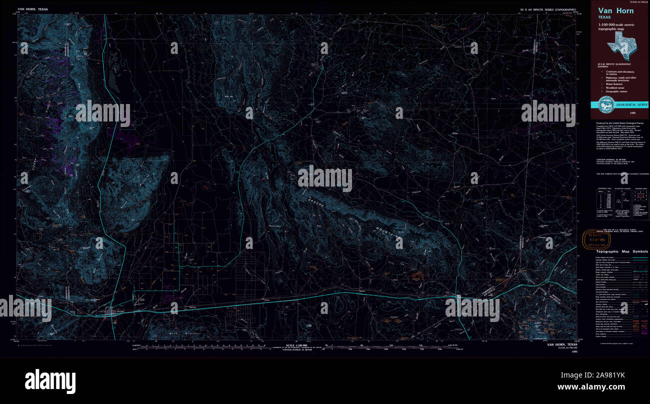 Map of van horn texas hi-res stock photography and images - Alamy