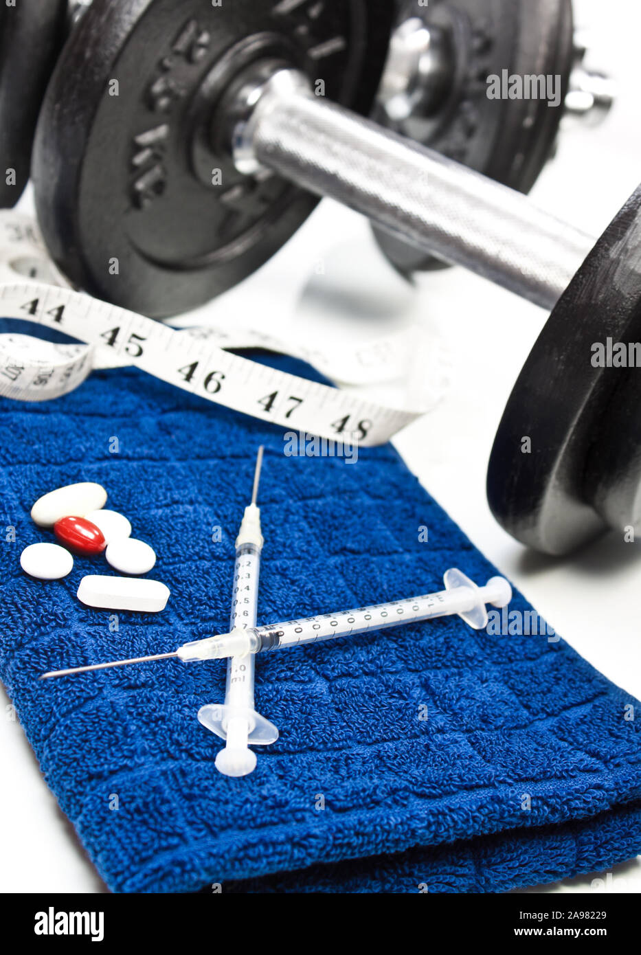 Dumbbell syringe doping hi-res stock photography and images - Alamy