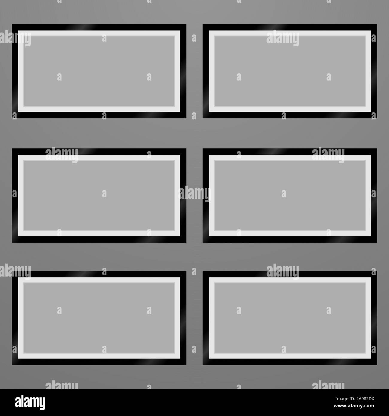 Realistic Black and White photo frame with blank empty space, place ...