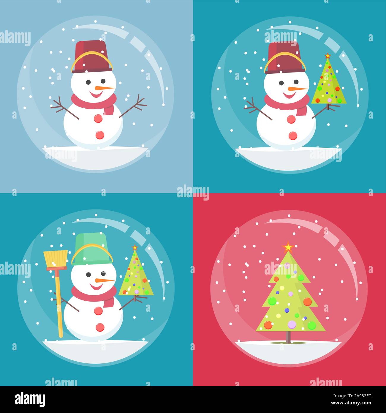 Blue present with globe inside Stock Vector Images - Alamy