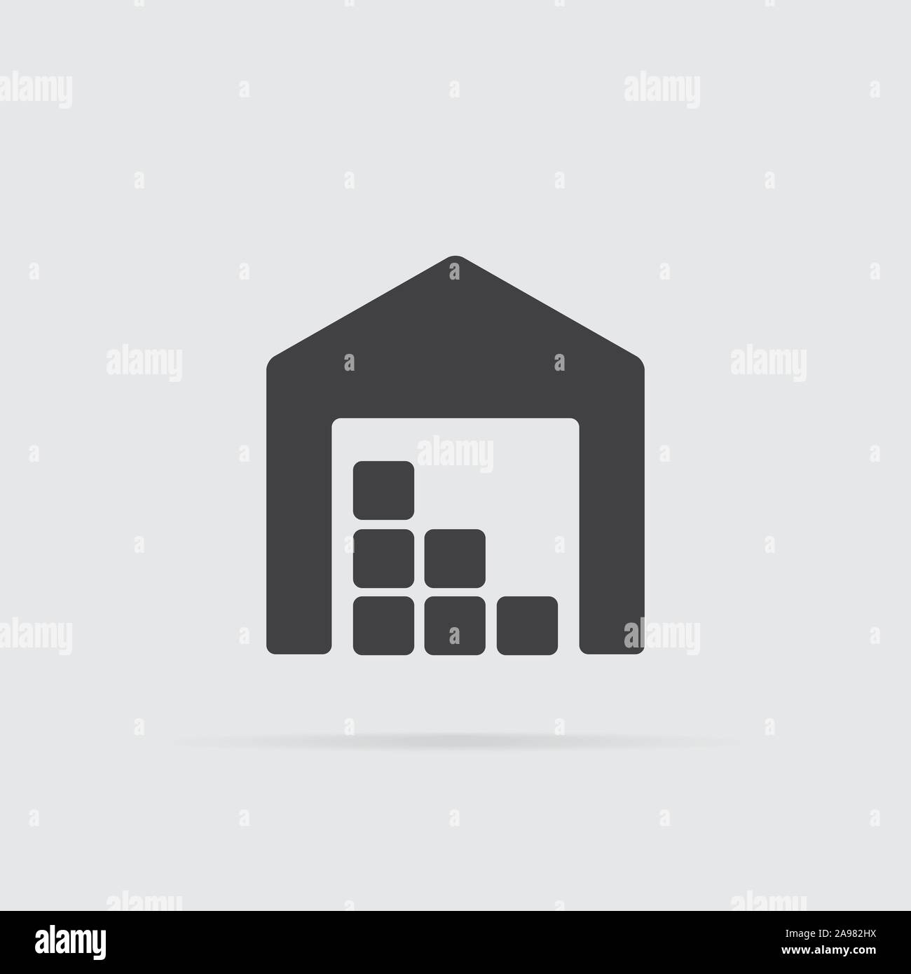 Storage icon in flat style isolated on grey background. For your design ...