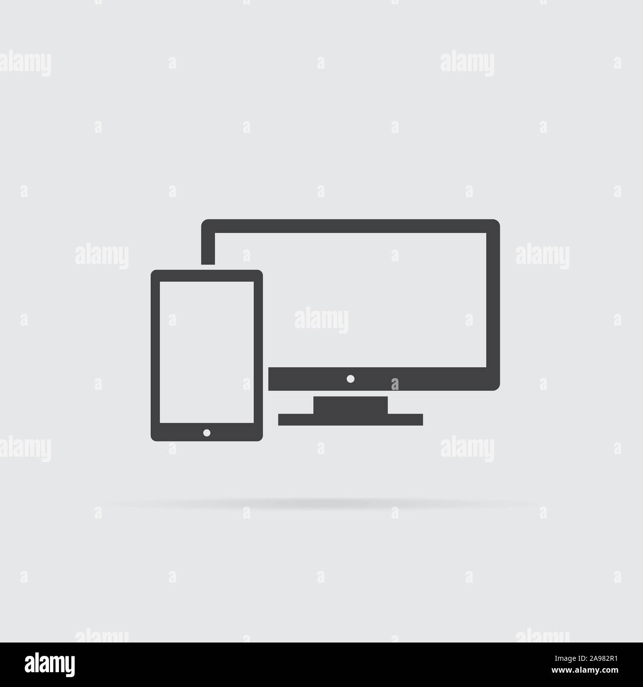 Gadgets icon in flat style isolated on grey background. For your design ...
