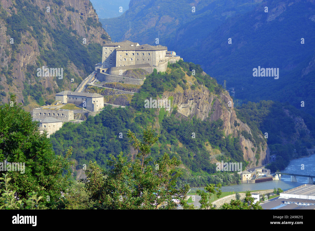 Bard, Aosta Valley, Italy- View of the Fort of Bard Stock Photo - Alamy
