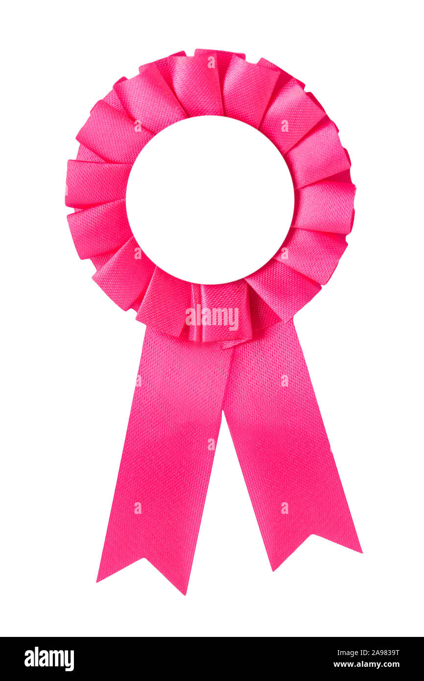 Pink medal isolated against white background Stock Photo - Alamy