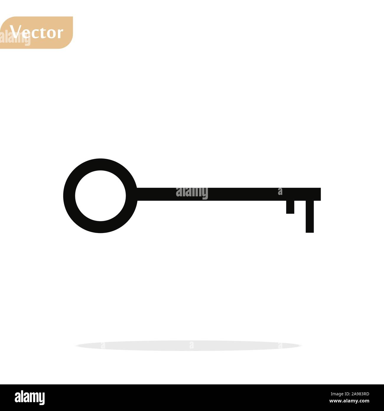 Key icon in trendy flat style isolated on background. Key icon page ...