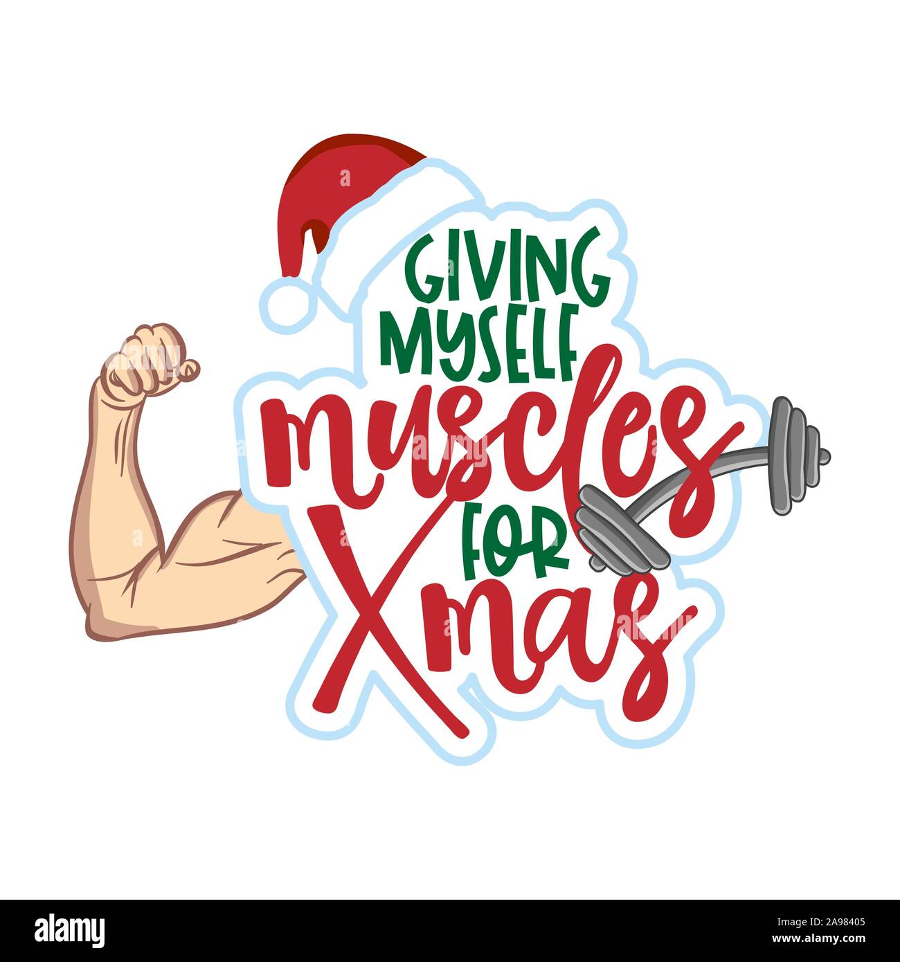 Giving myself muscles for Xmas - lovely lettering calligraphy quote ...