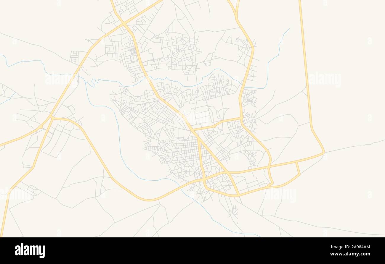 Printable street map of Jalingo, Nigeria. Map template for business use ...