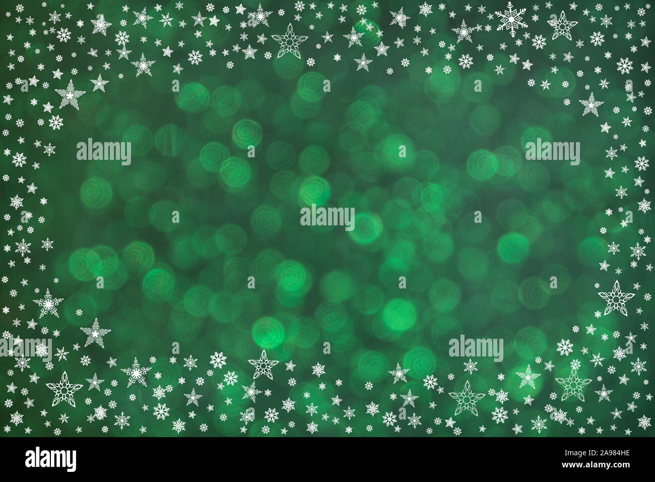 Green christmas lights frame hi-res stock photography and images - Alamy